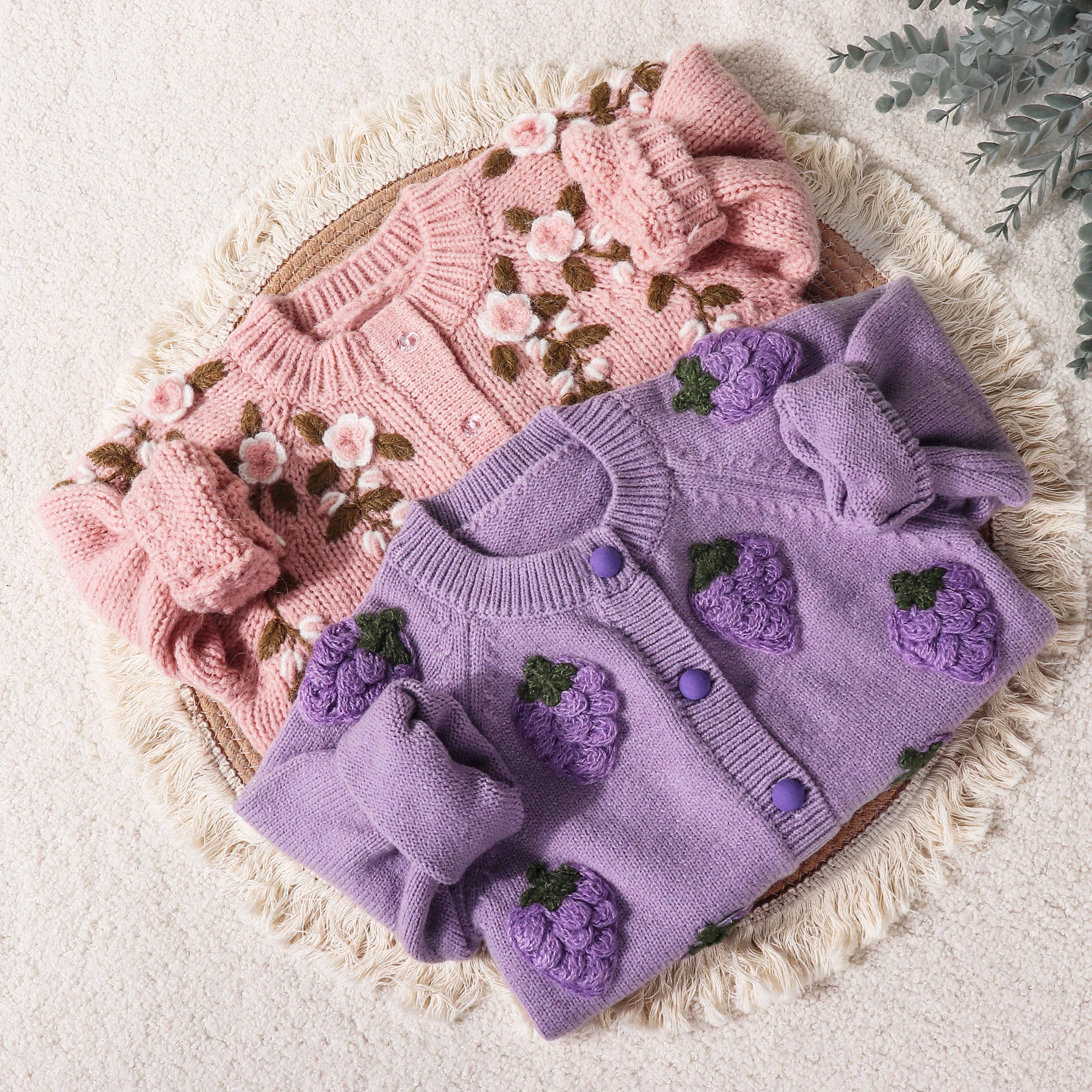 Personalised Handmade Embroidered Girl Cardigans, Girls Name Cardigan ...