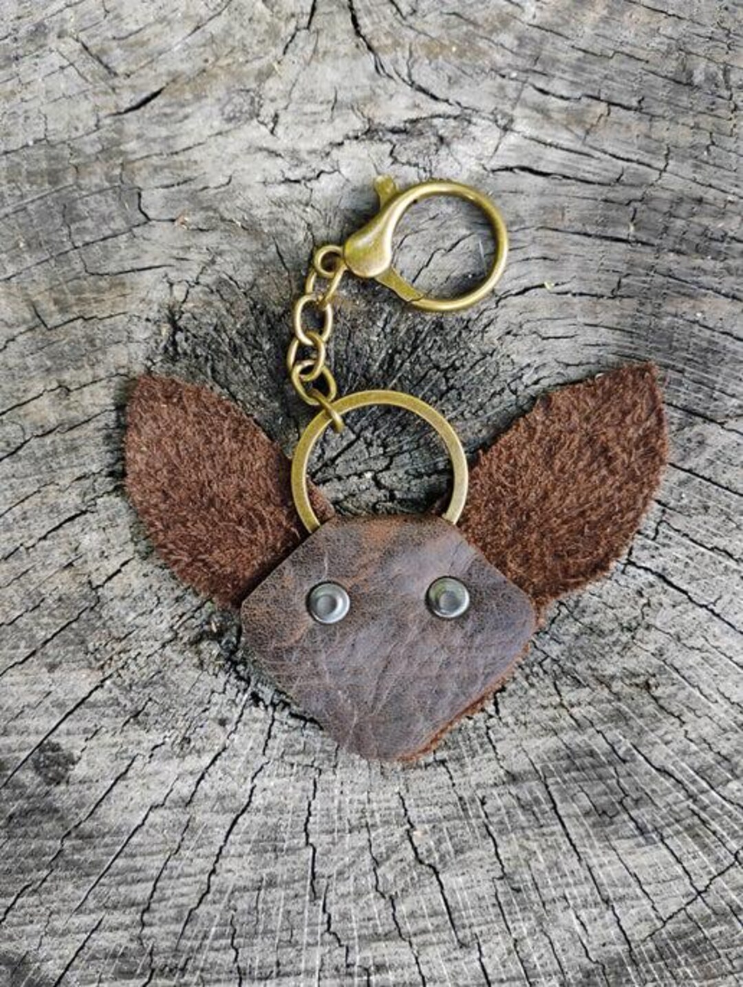 Fennec Fox Leather Keychain - Etsy