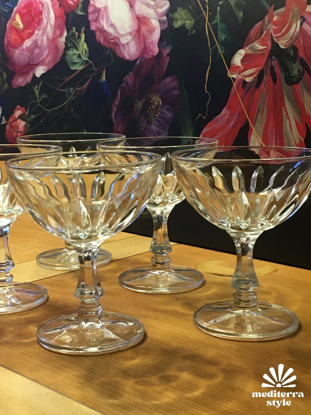 Vintage Gelato Ice Cream 4 Coupes From Italy, 60s Italian Barware Set ...