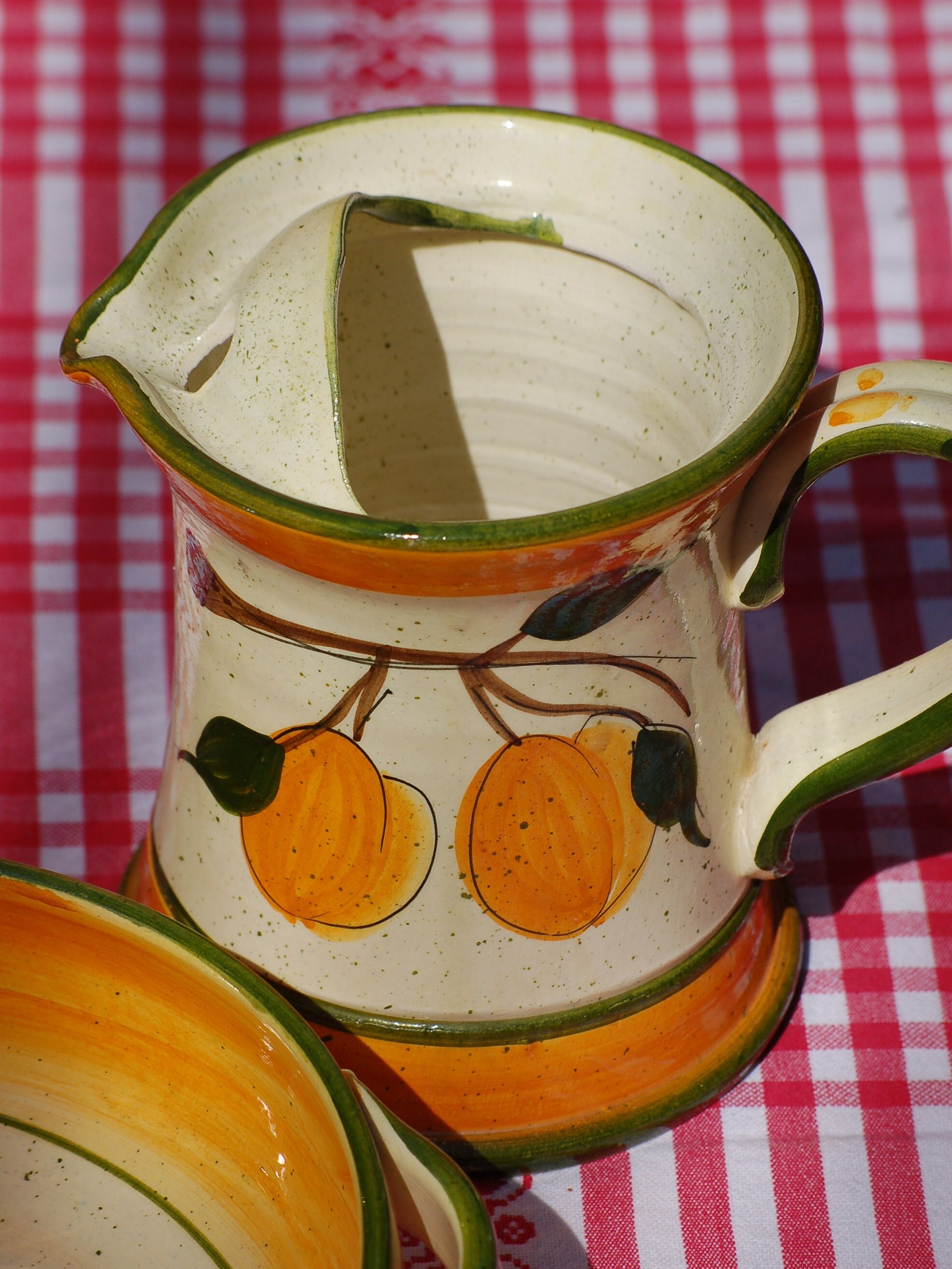 1960s Vintage Provencal Carafe Hand-painted Ceramic Pitcher - Etsy