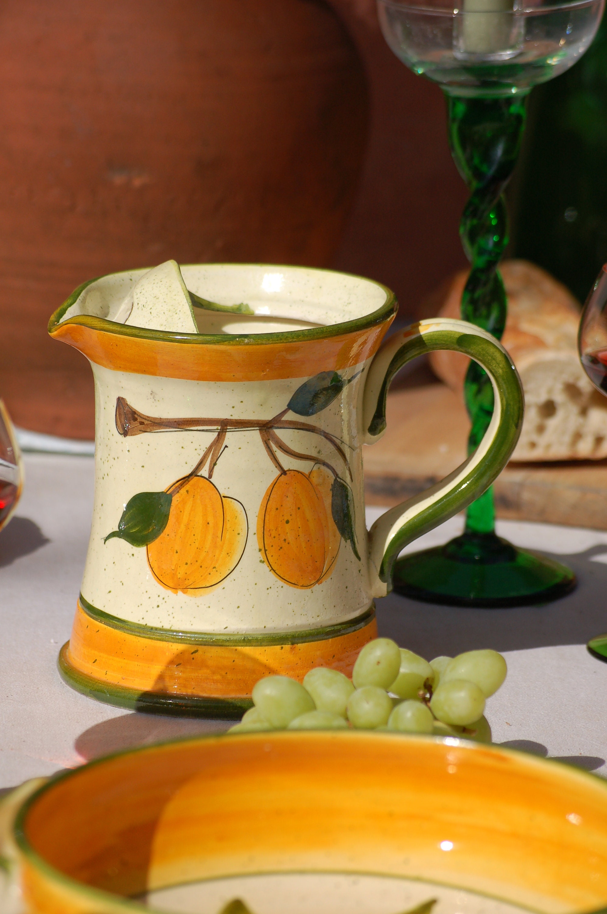 1960s Vintage Provencal Carafe Hand-painted Ceramic Pitcher - Etsy