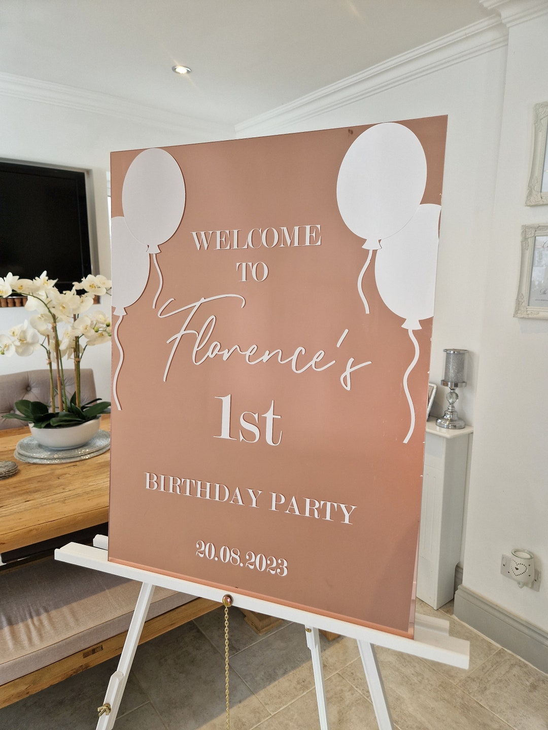 Personalised Birthday Welcome Sign Balloon Design - Etsy UK
