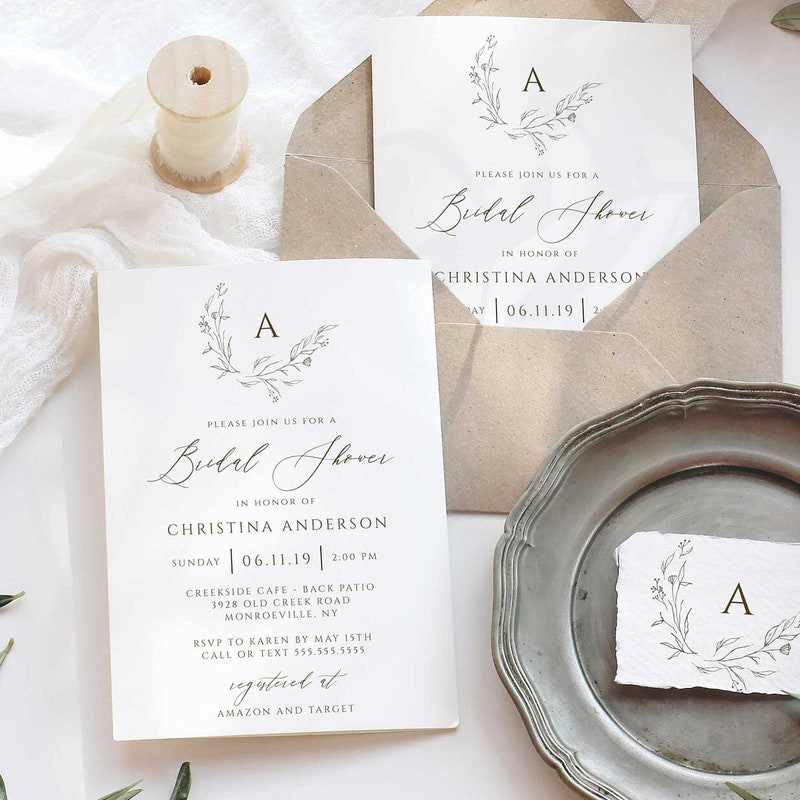 Monogram Invitation - Etsy