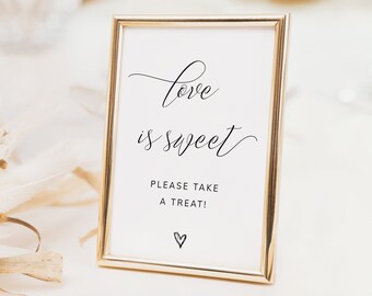 Love is Sweet Sign Printable, Modern Desert Table Sign Sign, Bohemian ...