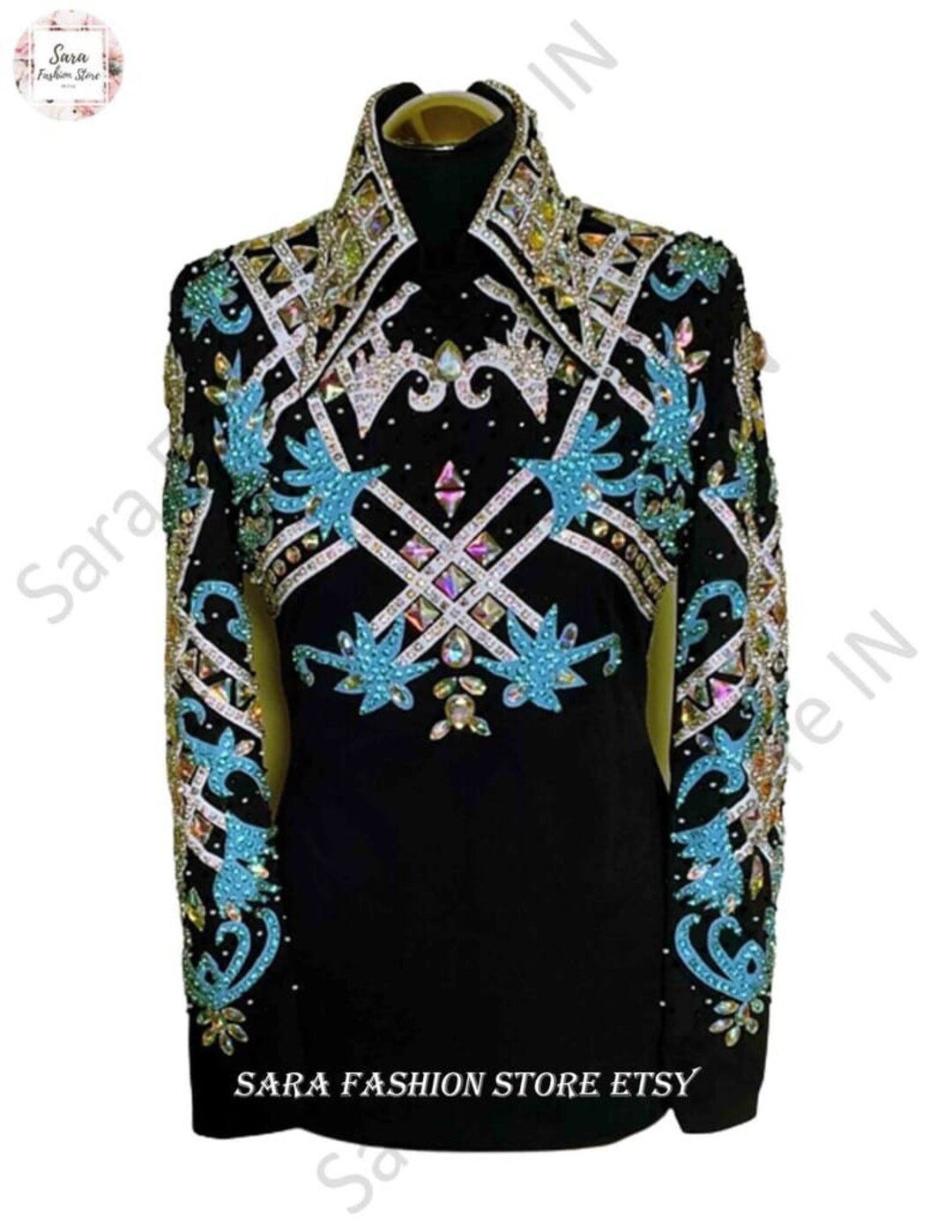 Western Women Show Jacket Black Gold& Copper Jacket Base - Etsy