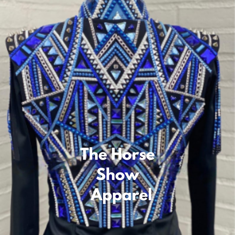 Western Women Show Bolero Black Base Show Bolero With Black and Clear ...