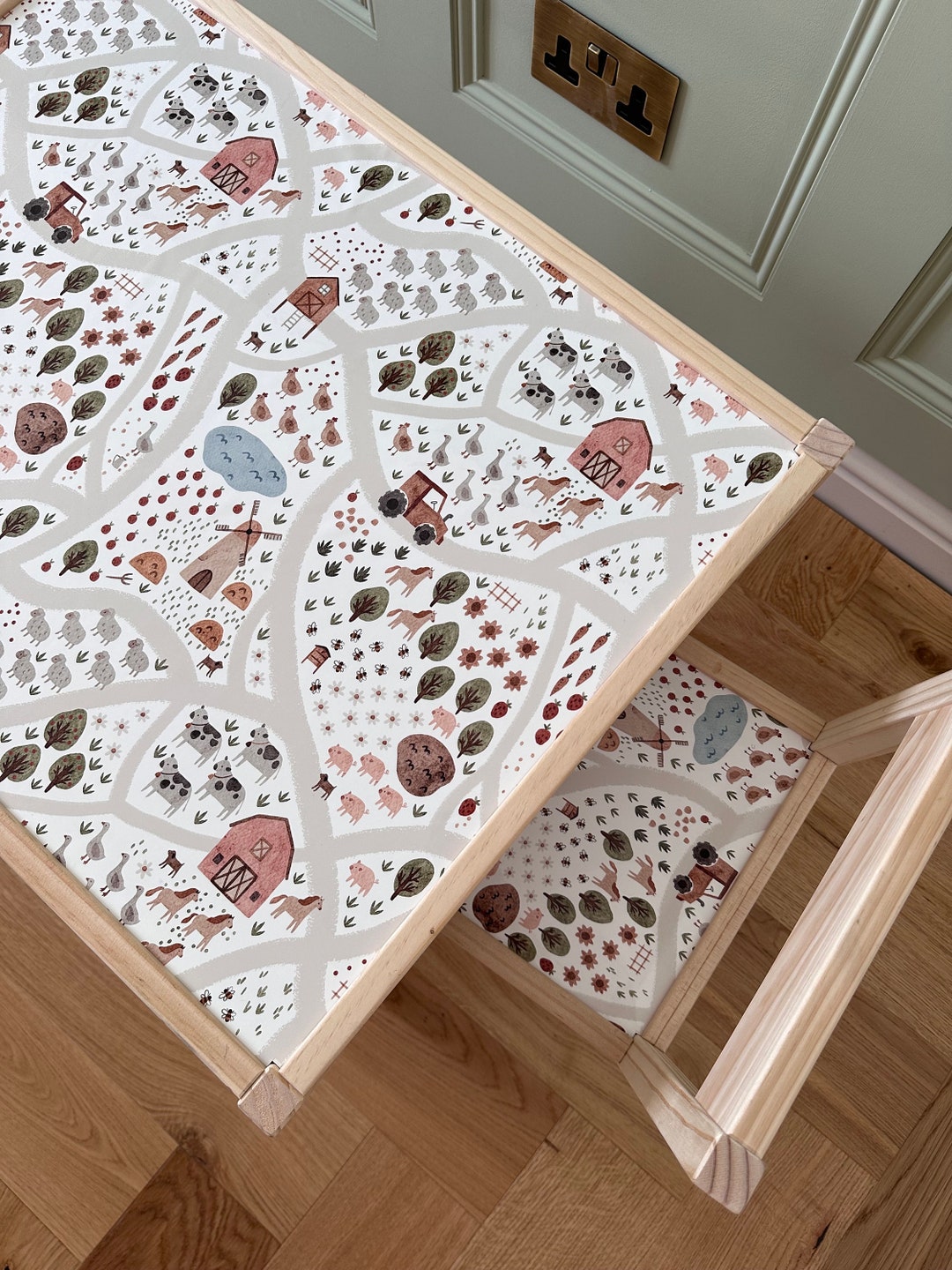 Farm Vinyl Sticker for IKEA Latt Table & Chair Set 2 Chairs 1 Table ...