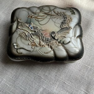 Vintage Japanese Moriage Dragonware Lidded Porcelain Trinket Box - Etsy