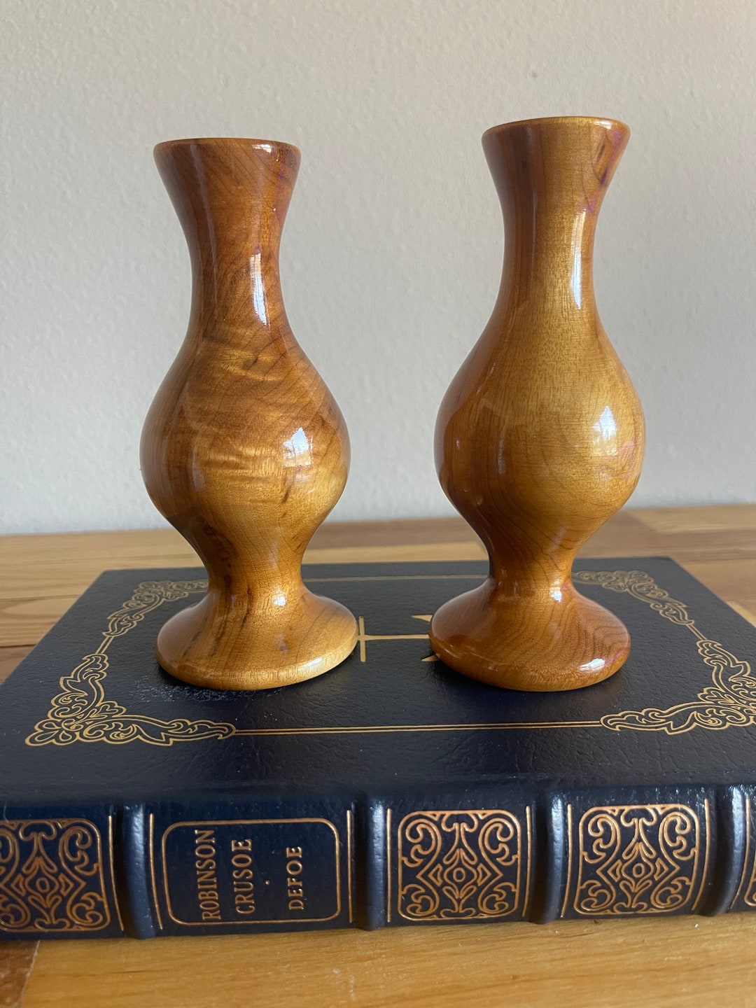 Mid Century Inspired Oregon Myrtlewood Candle Holders - Etsy