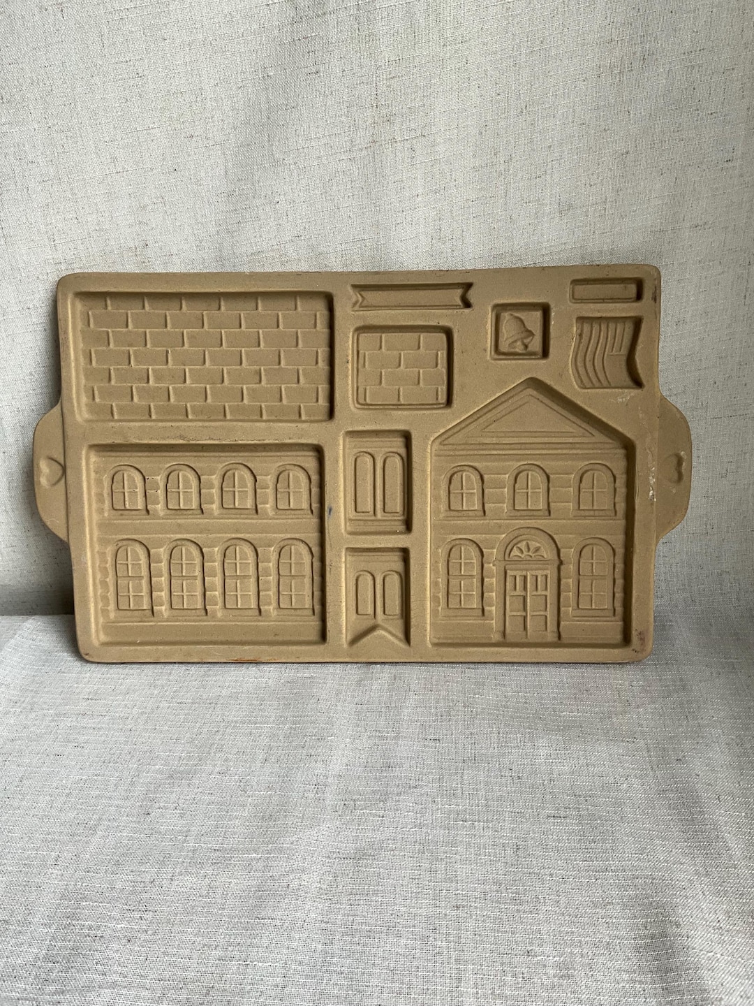 Vintage Pampered Chef Family Heritage Stoneware Shortbread Cookie Mold ...