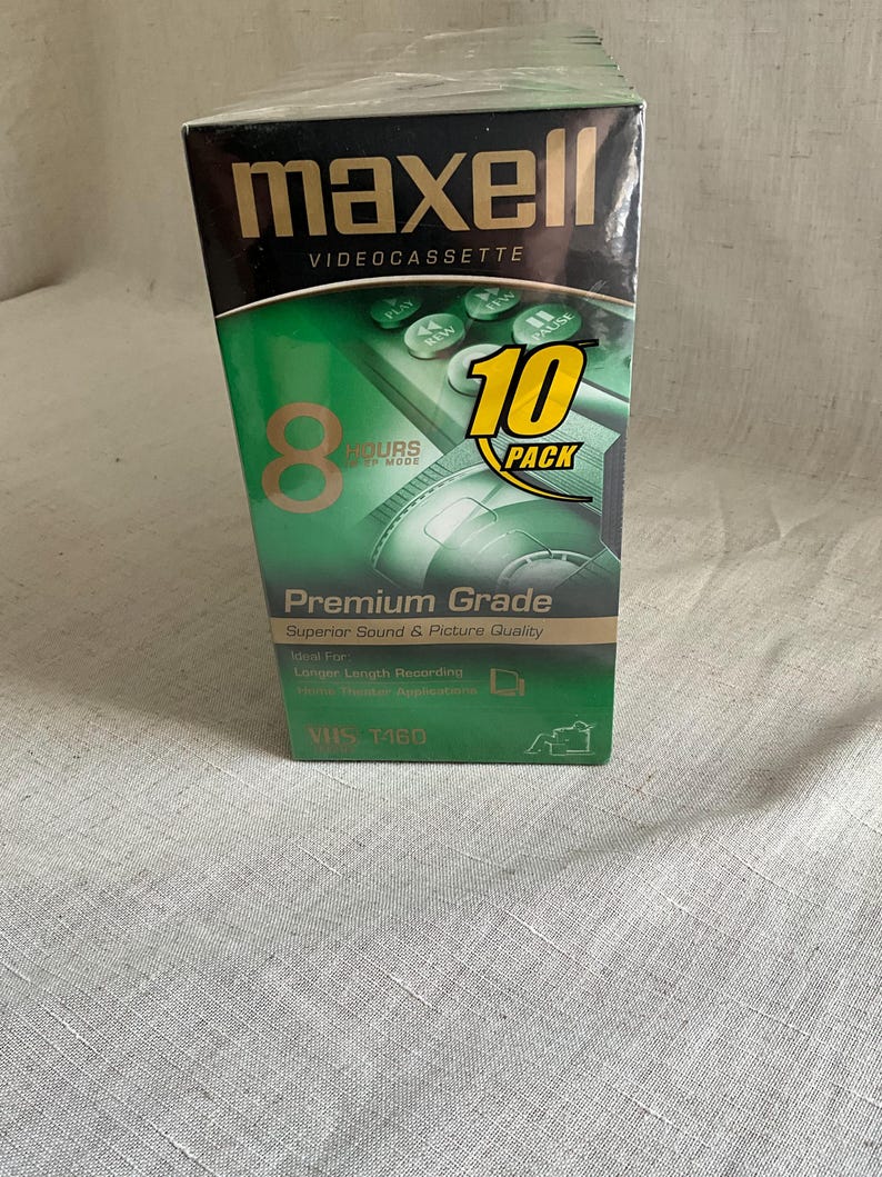 Vintage Maxell 10 Pack VHS Box Set Sealed Brand New - Etsy
