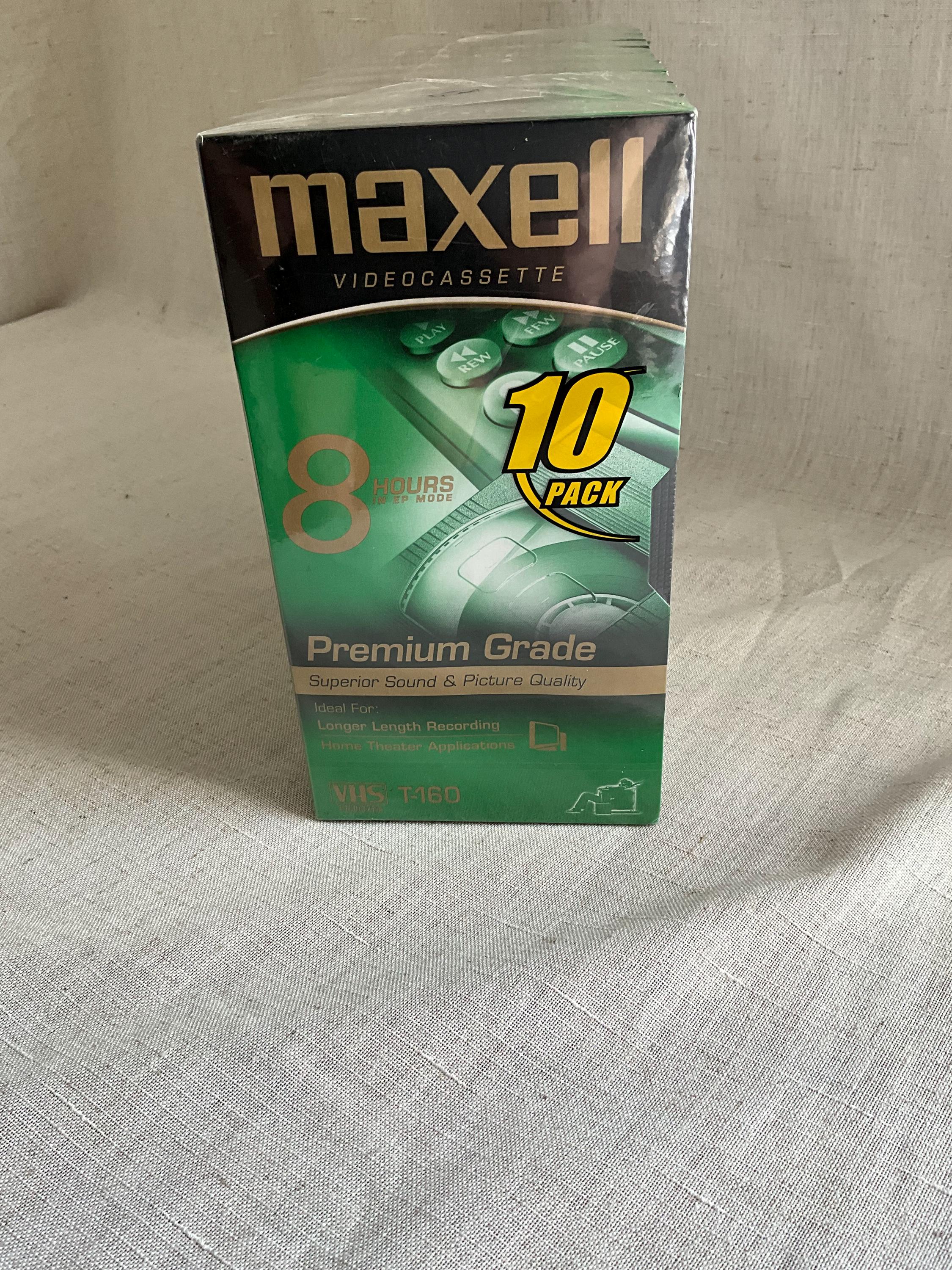 Vintage Maxell 10 Pack VHS Box Set Sealed Brand New - Etsy Canada