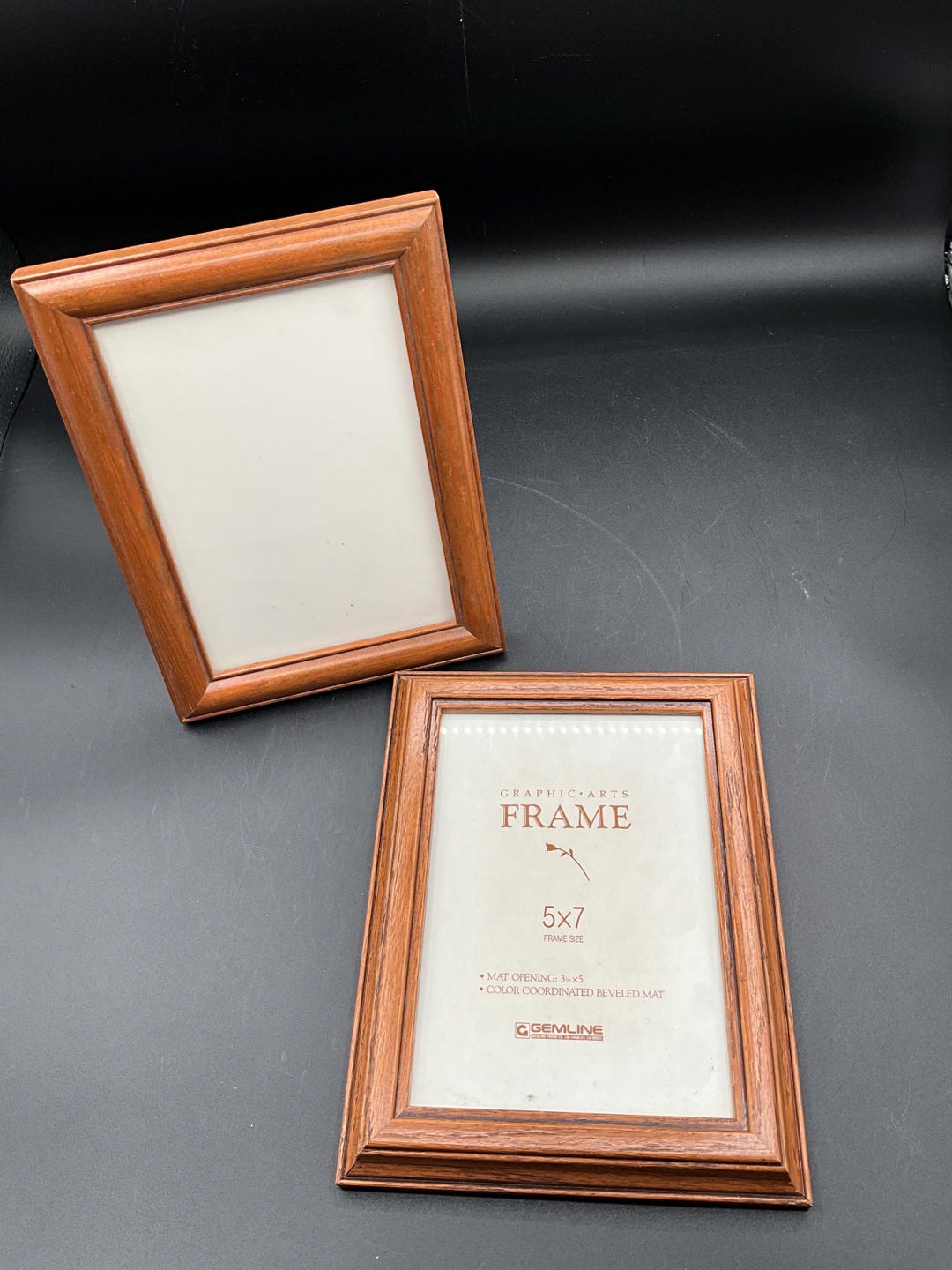 Vintage Set of Mid Century Style Wooden Picture Frames - Etsy