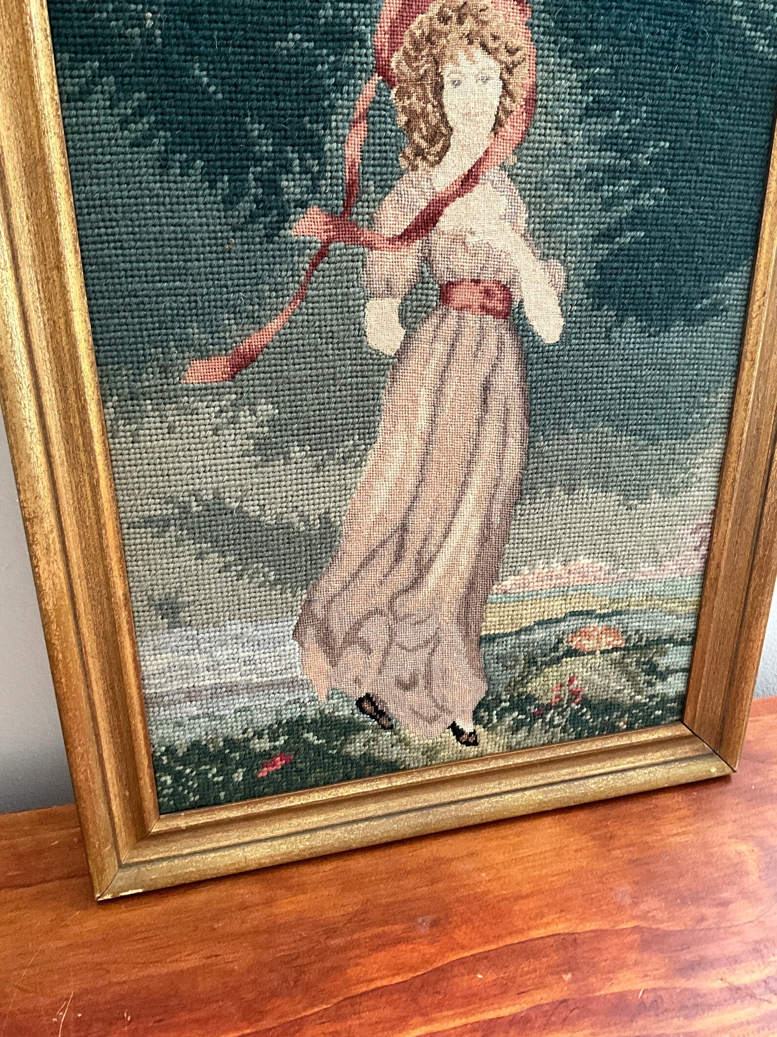 Vintage Pinkie and Blue Boy Needlepoint Framed Pictures No Glass - Etsy