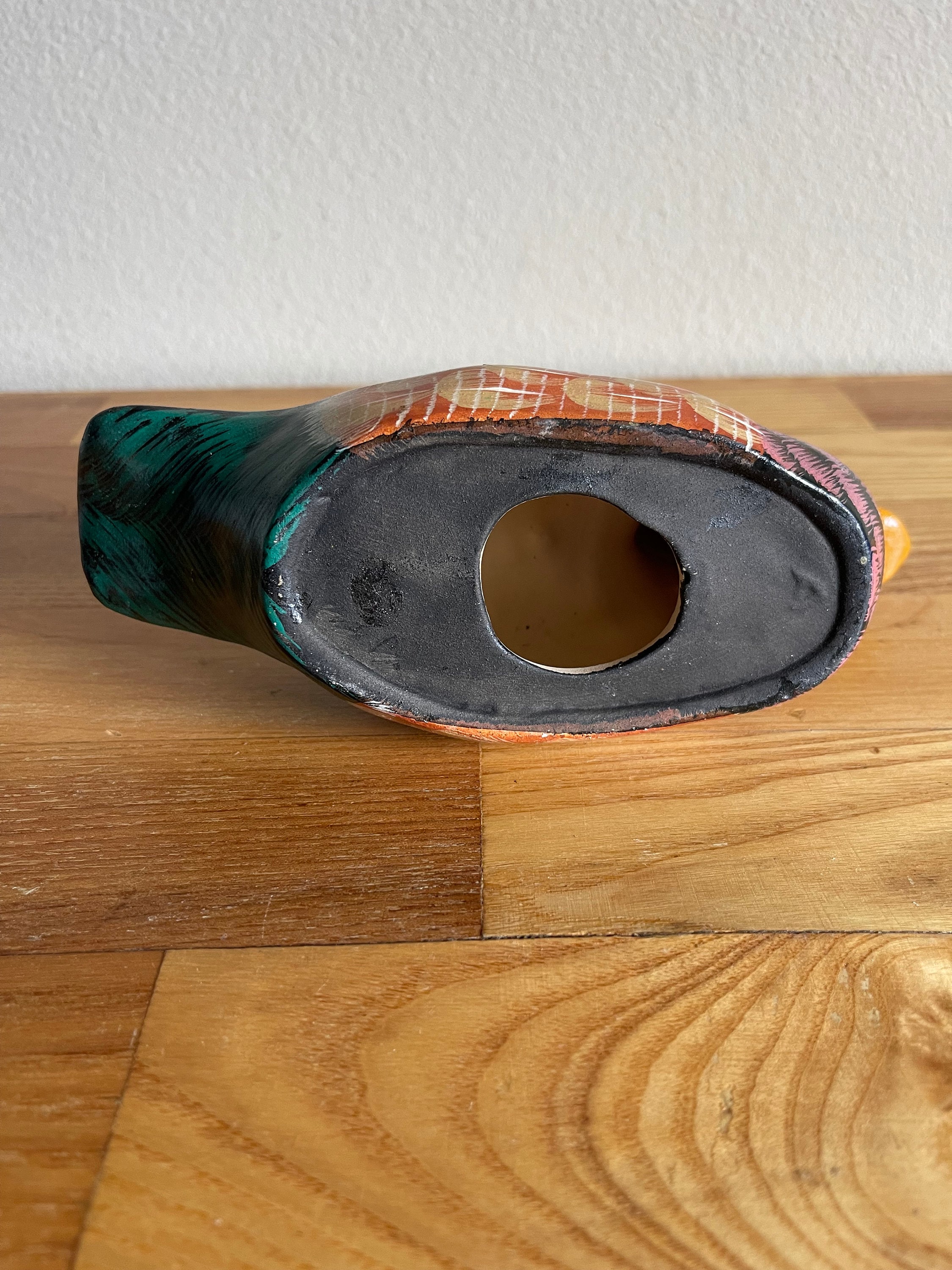 Vintage Ceramic Hand Painted Duck - Etsy