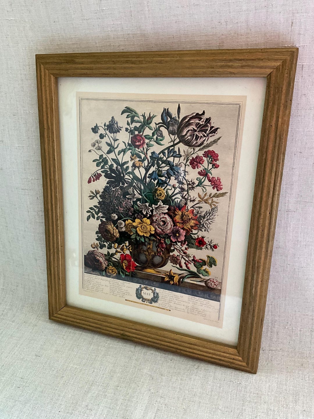 Vintage Mid Century Framed Robert Furber “flowers of May” Print | 11x9 ...