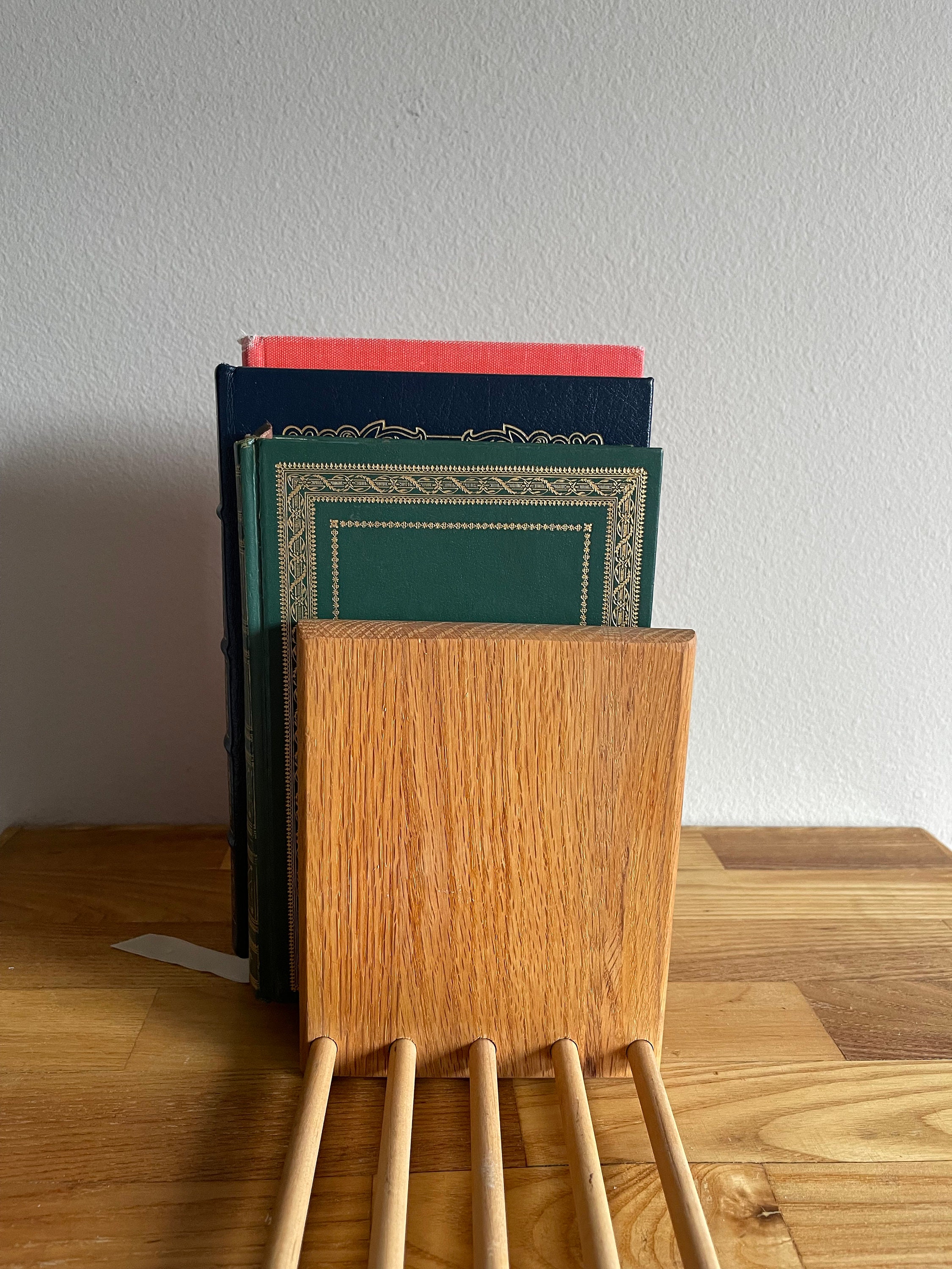 Vintage Wooden Sliding Book Rack - Etsy