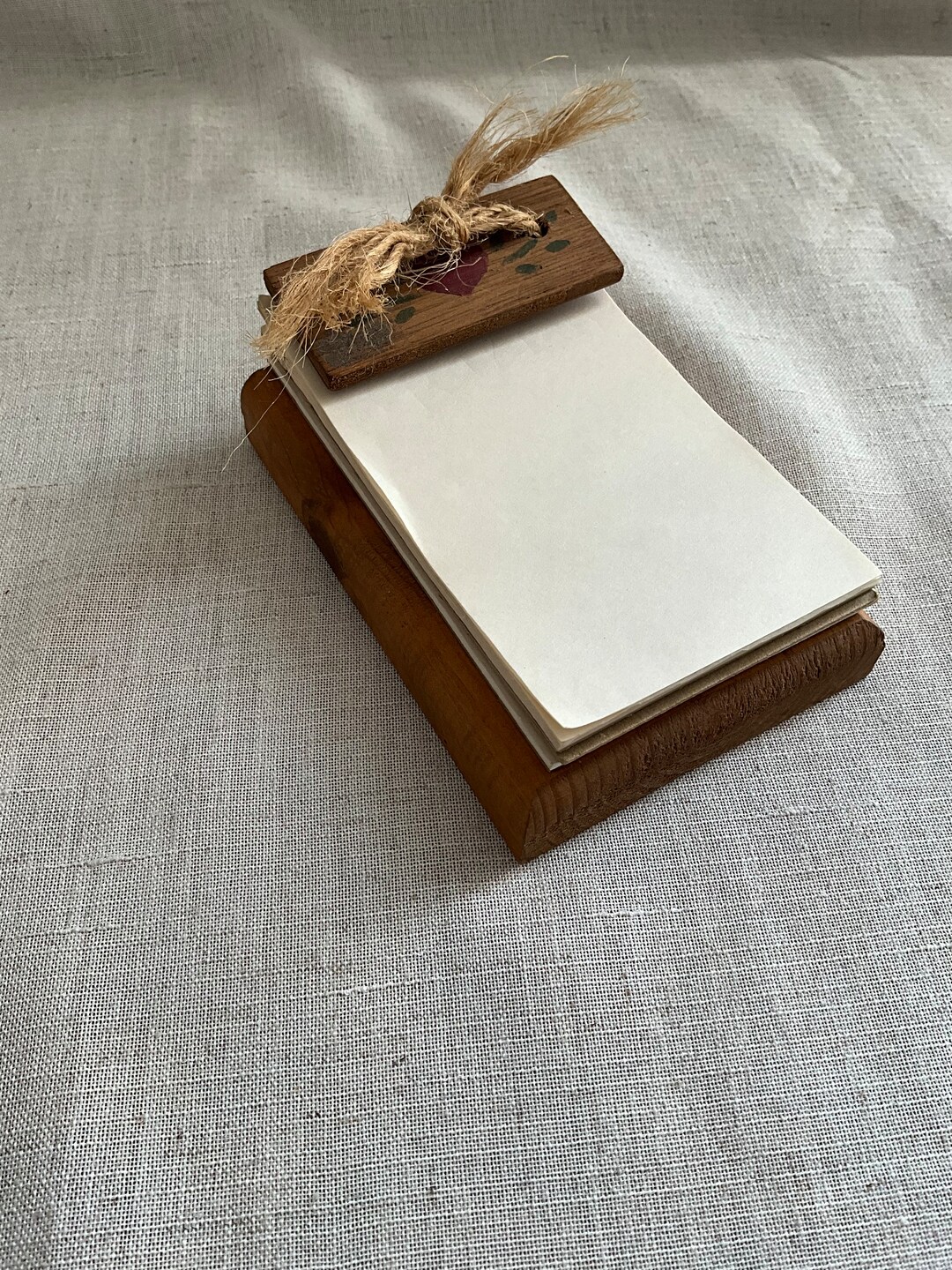 Vintage Mid Century Wooden Note Memo Pad - Etsy