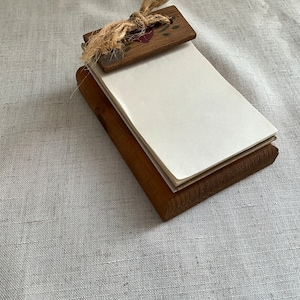Vintage Mid Century Wooden Note Memo Pad - Etsy