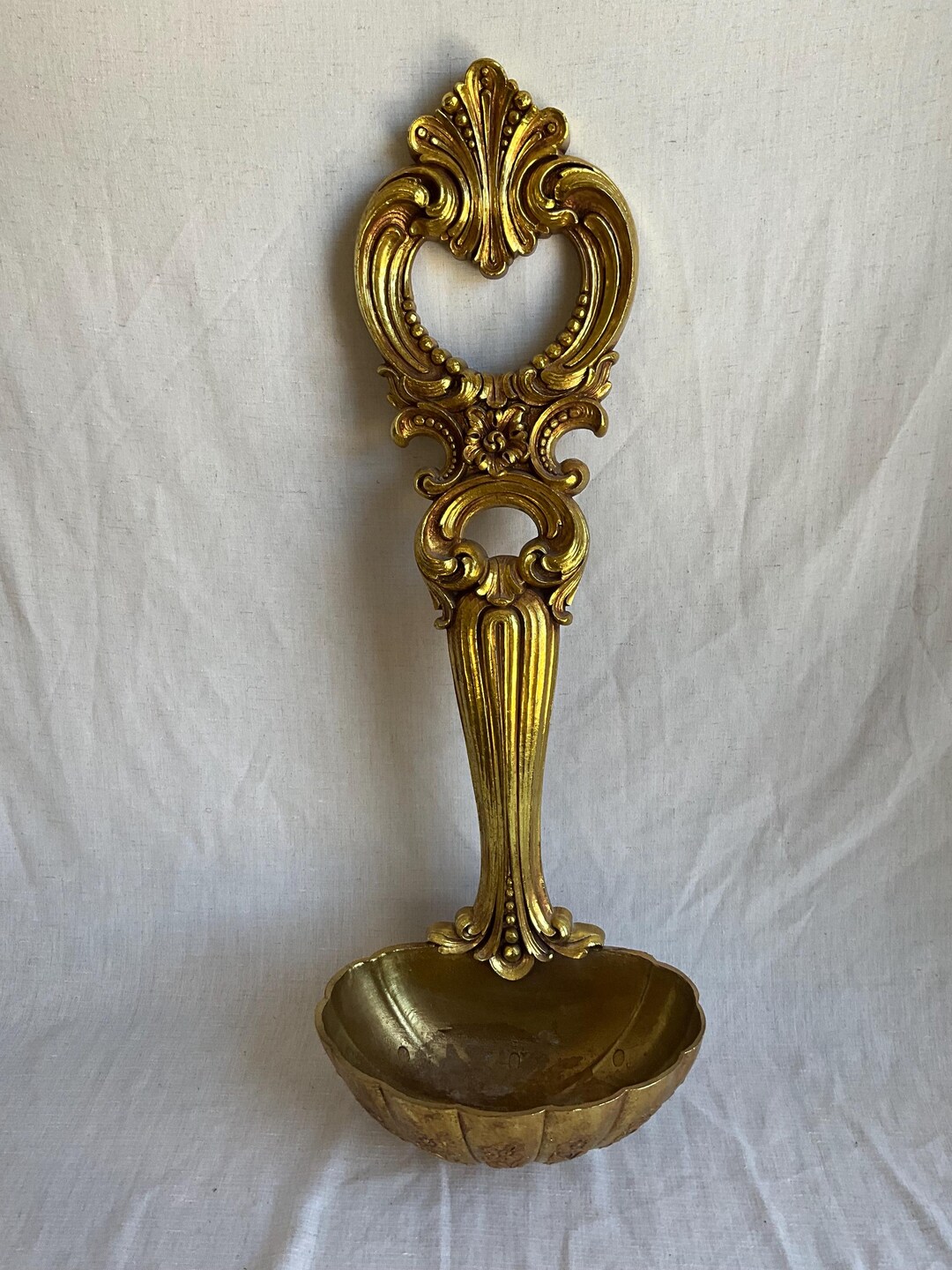 Vintage Large Gold Syroco Ladle Spoon Planter Wall Hanging - Etsy