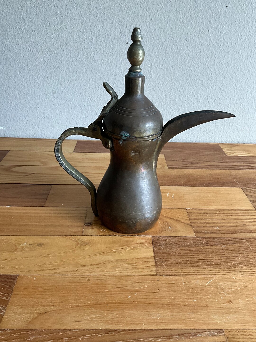Vintage Solid Brass Teapot Dallah 8.25 Tall - Etsy
