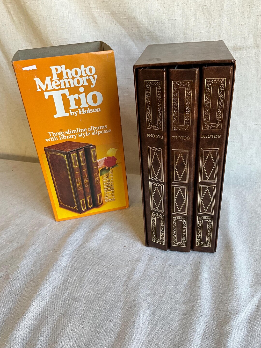 Vintage Set of 3 Library Style Photo Albums With Case and Box - Etsy