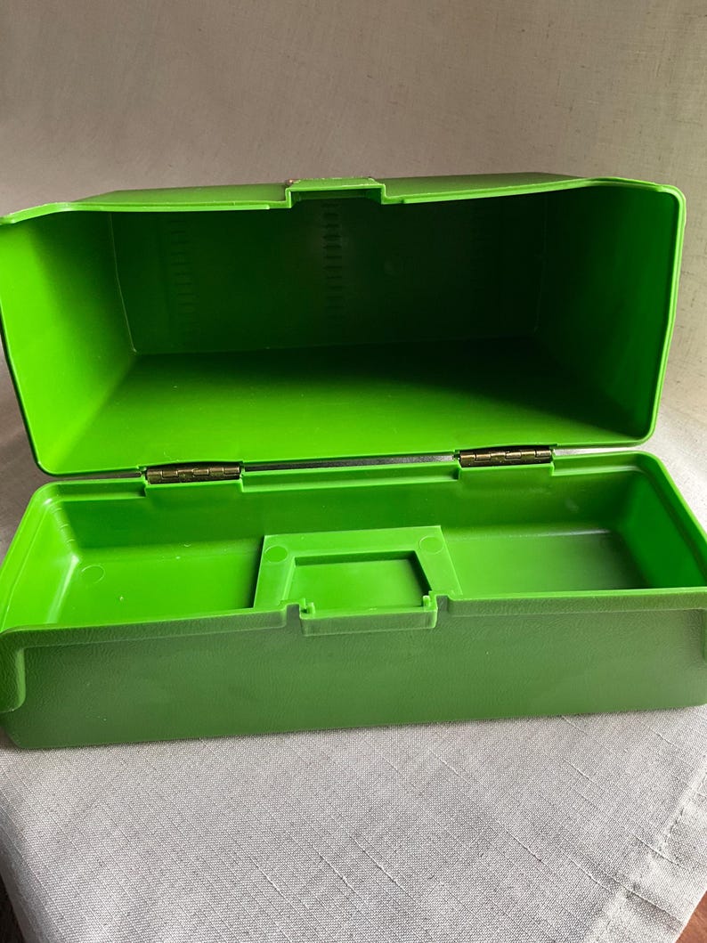 Vintage Retro Green Plastic File Storage Holder With Handle 1970s - Etsy