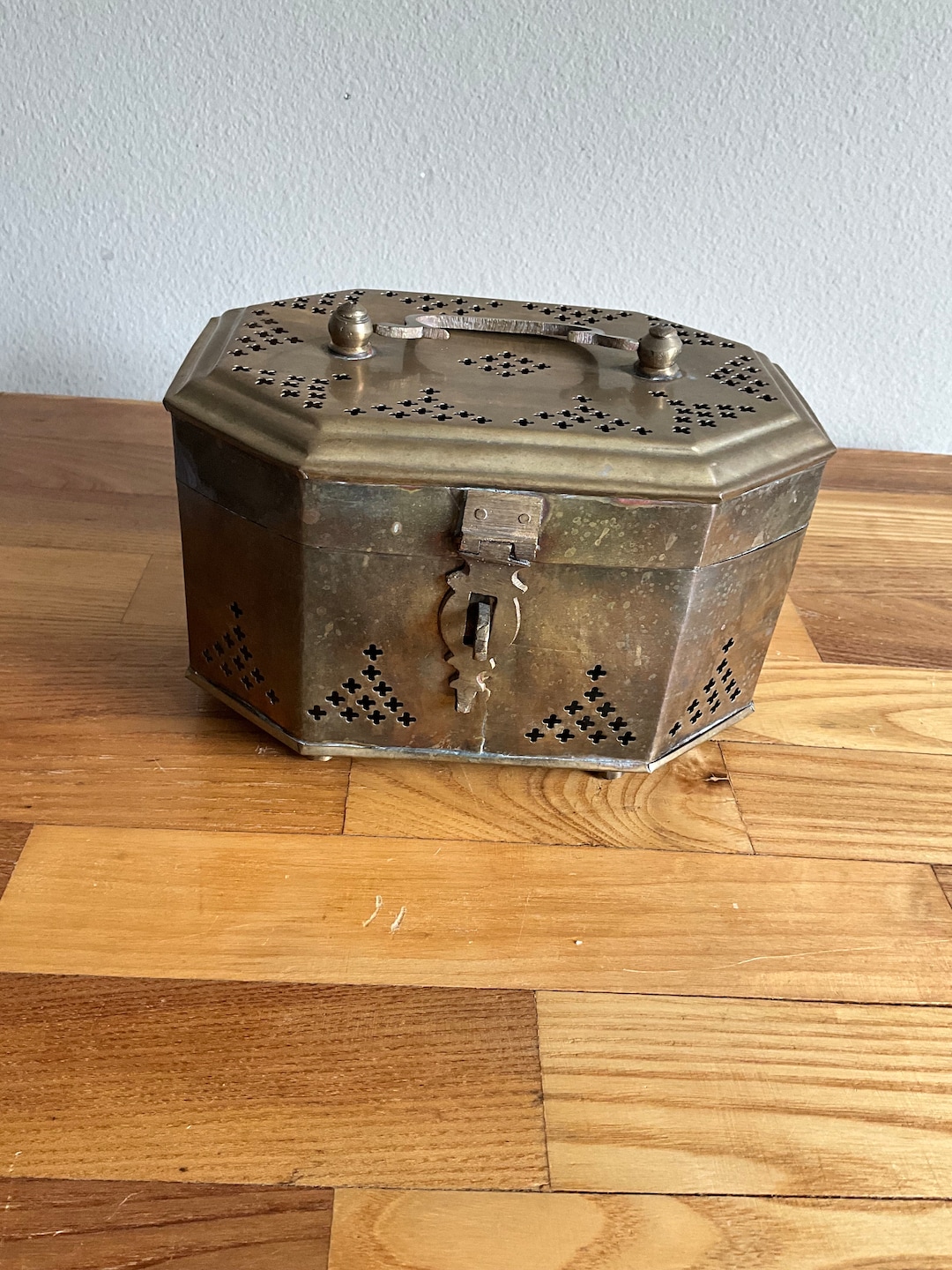 Vintage Mid Century Solid Brass Cricket Box - Etsy