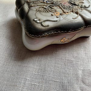 Vintage Japanese Moriage Dragonware Lidded Porcelain Trinket Box - Etsy