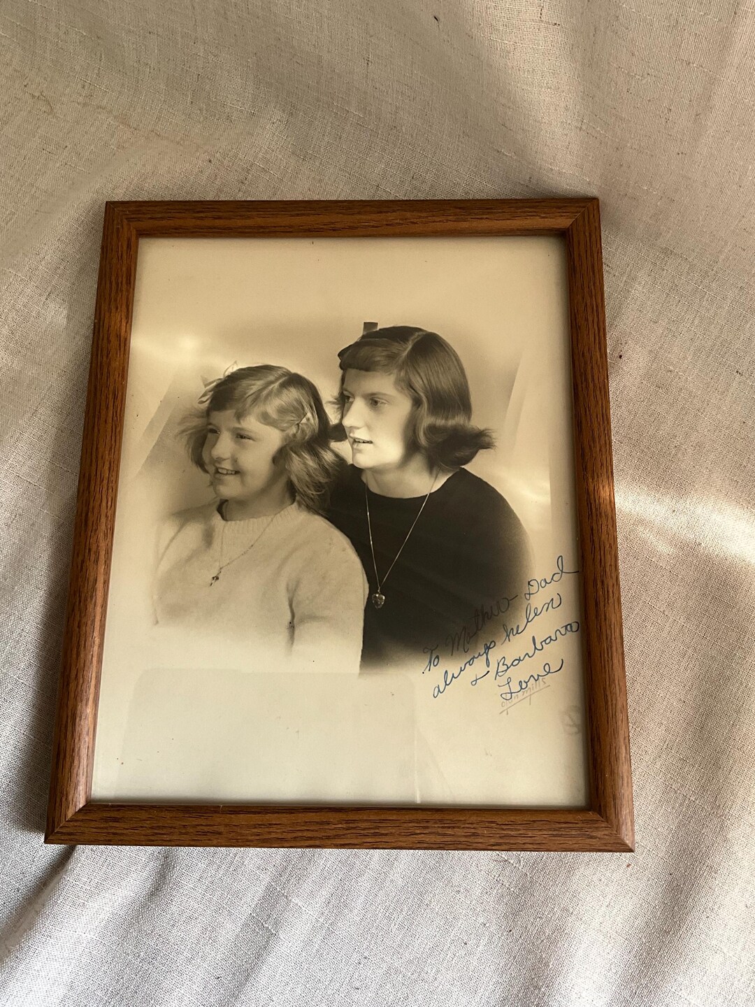 Vintage Set of 2 1950s Black and White Olan Mills Sister Pictures - Etsy