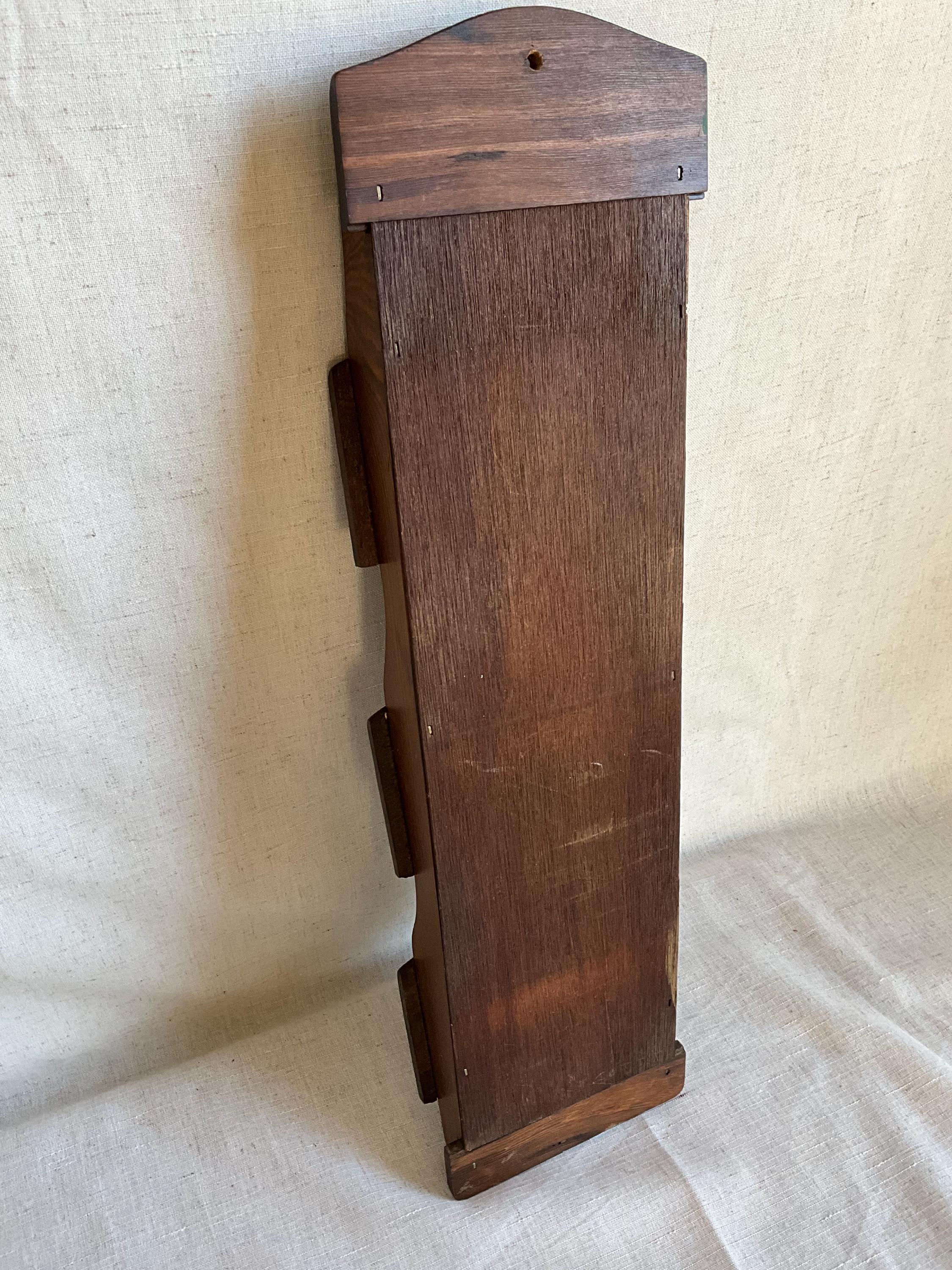 Vintage Wooden Mail Letter Holder Organizer 3 Key Hooks - Etsy