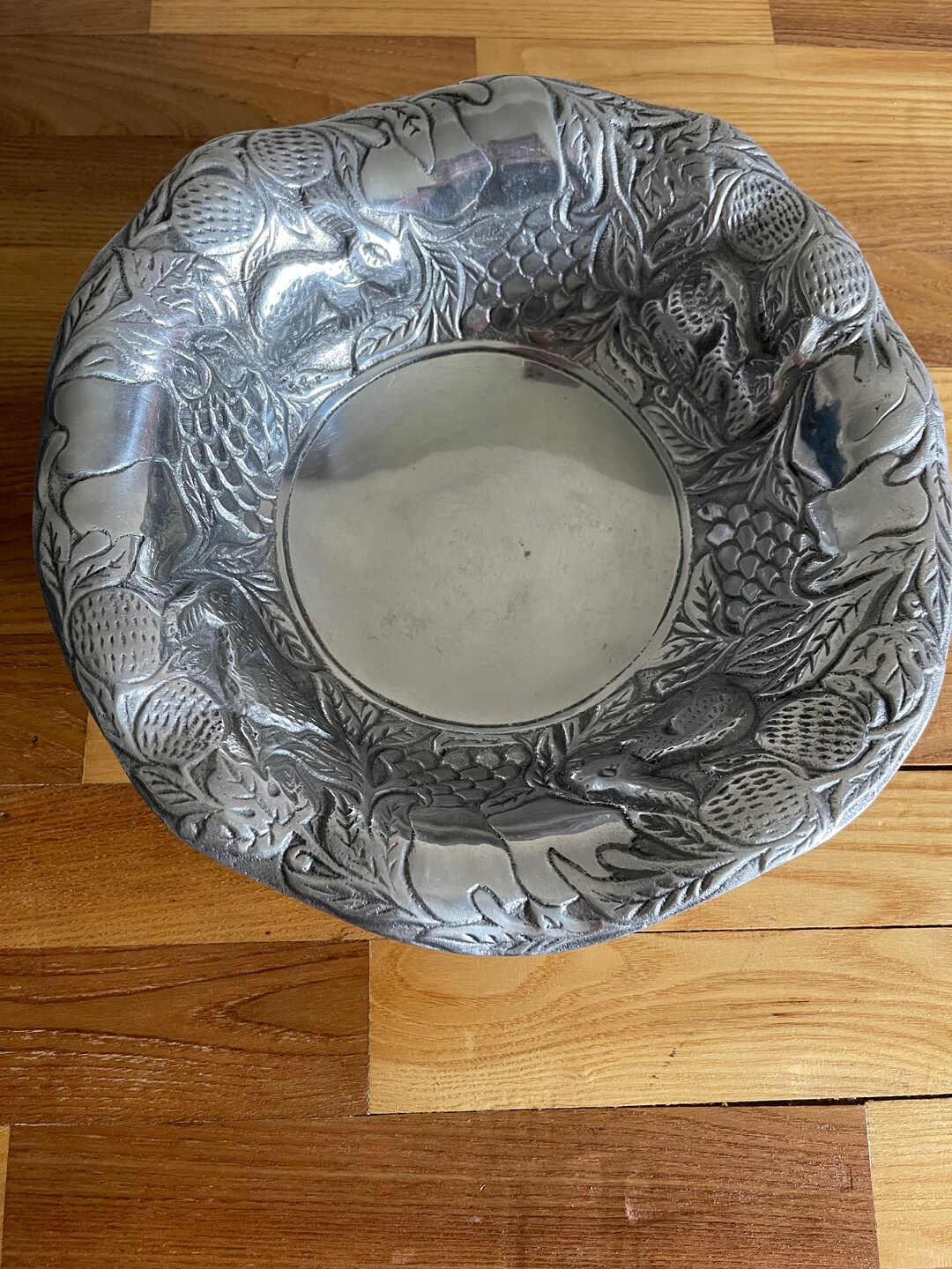 Vintage Pewter Decorative Bowl. Signed at Bottom - Etsy