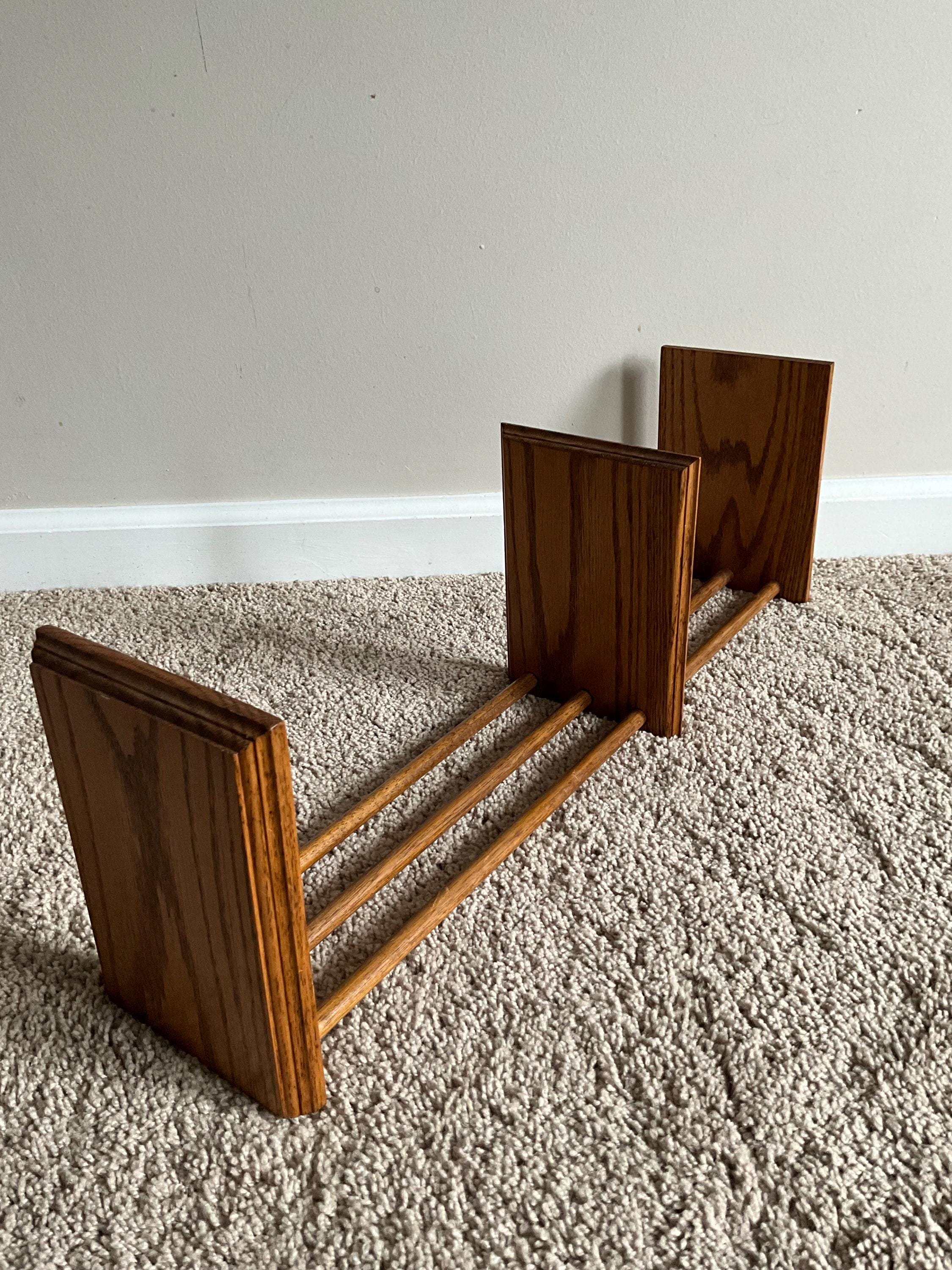 Vintage Wooden Expandable Divided Tabletop Book Holder - Etsy