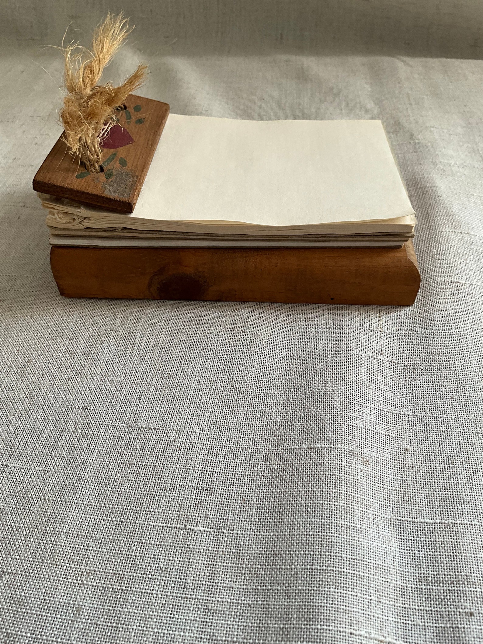 Vintage Mid Century Wooden Note Memo Pad - Etsy