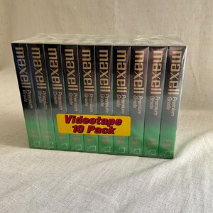 Vintage Maxell 10 Pack VHS Box Set | Sealed | Brand New - Etsy