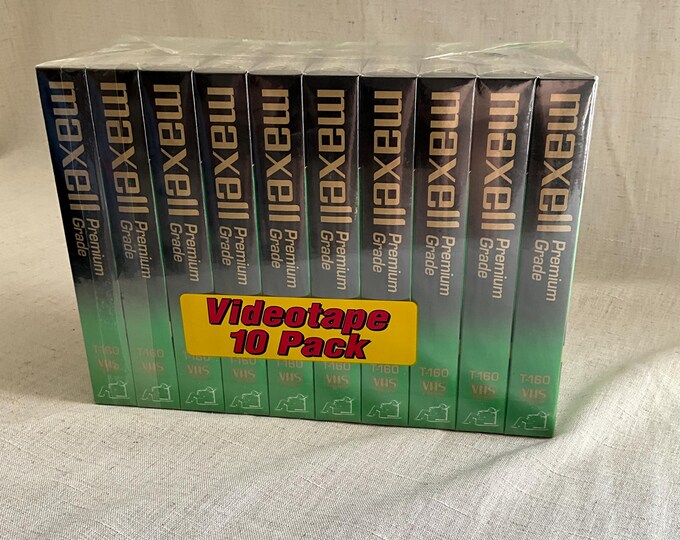 Vintage Maxell 10 Pack VHS Box Set | Sealed | Brand New - Etsy