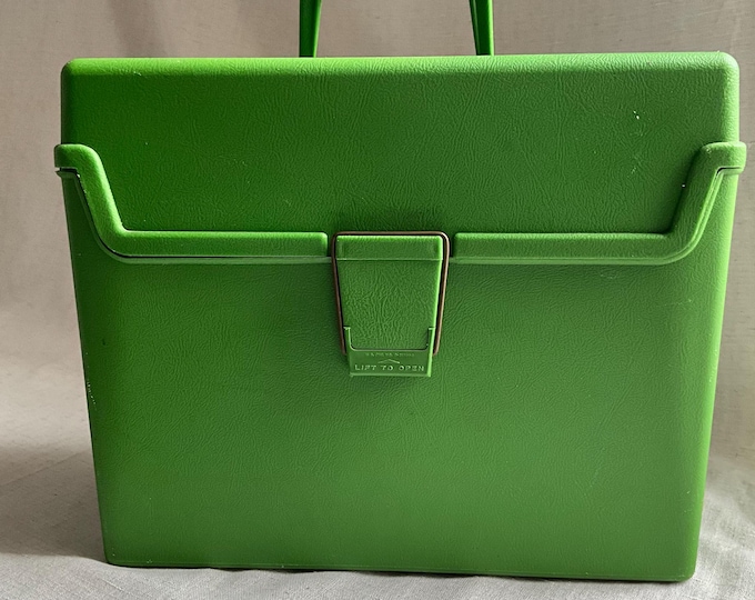 Vintage Retro Green Plastic File Storage Holder With Handle 1970s - Etsy