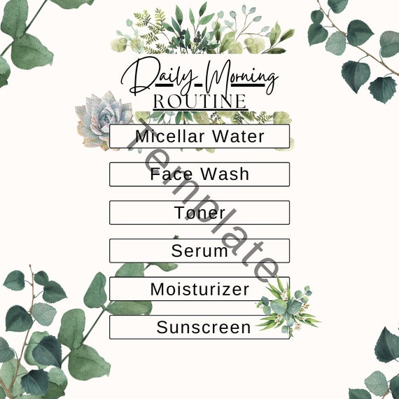 Flora Morning Routine 6-step Planner - Etsy