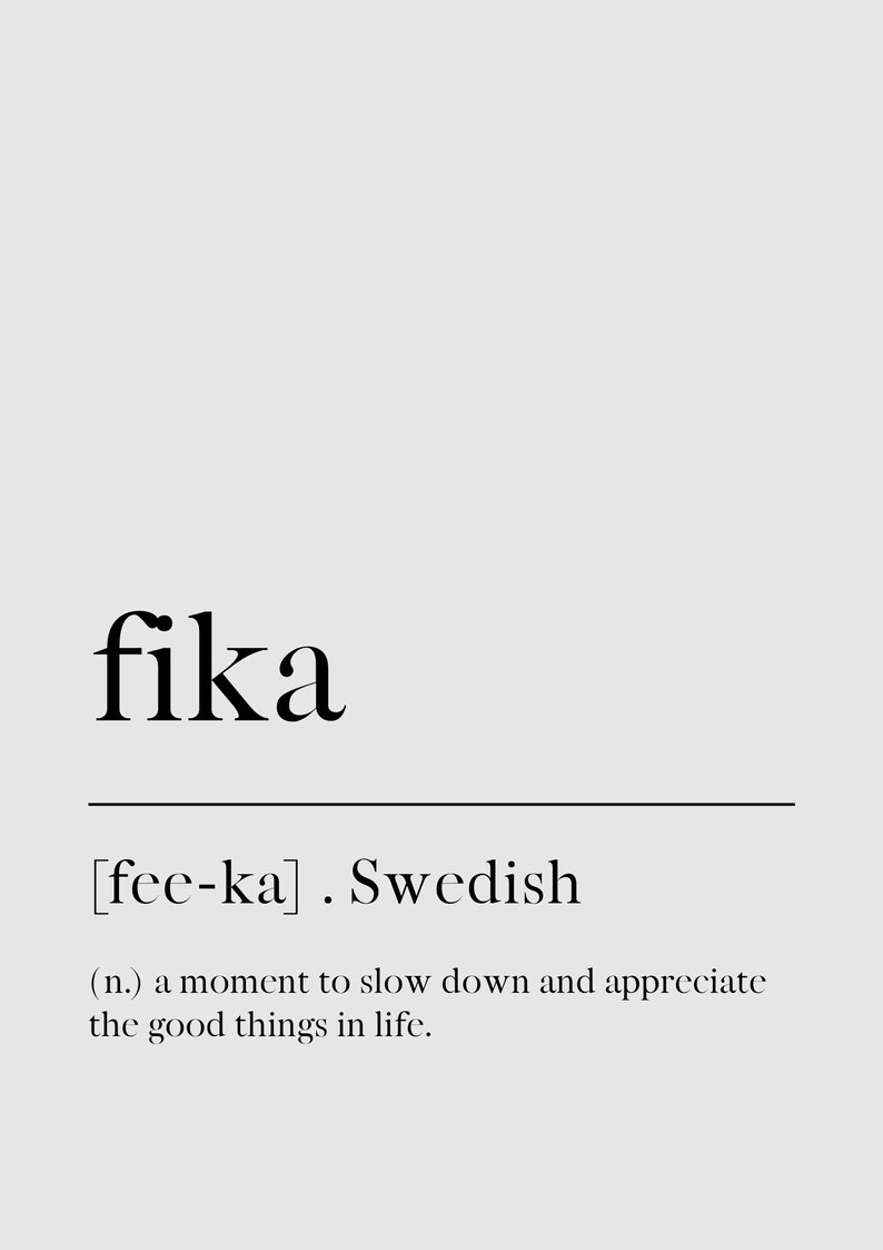 Fika PRINTABLE Artwork, Downloadable Prints, PRINTABLE Wall Art ...