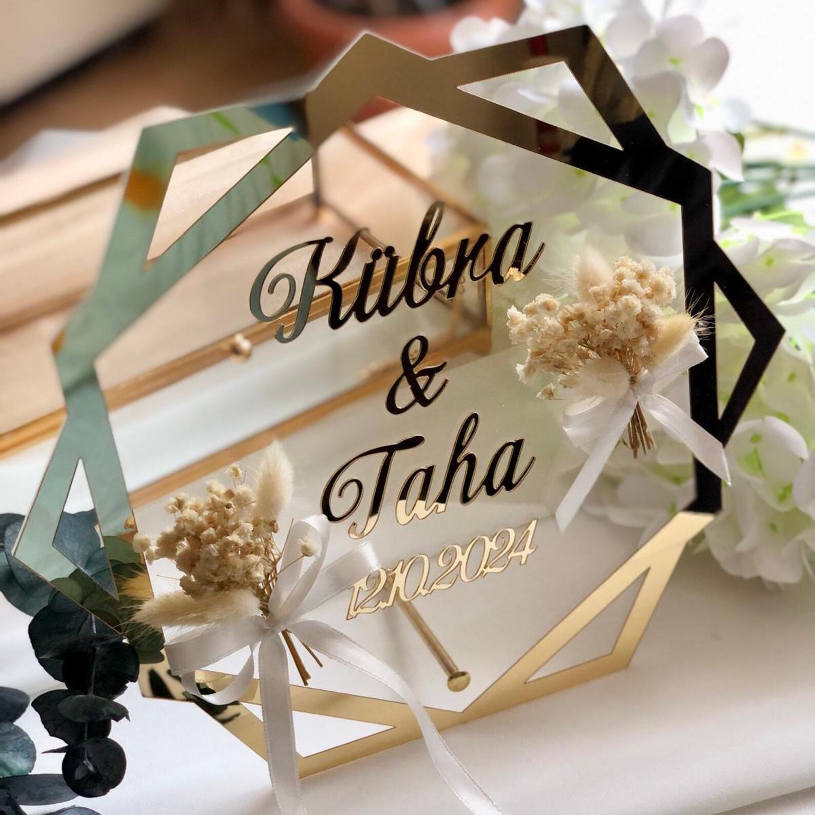 Plexiglass Table Name Plate, Personalized Table Name Plate, Table ...