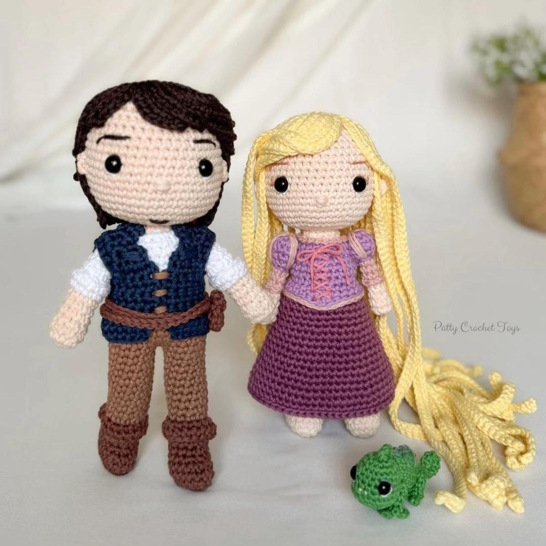 Rapunzel, Rapunzel Set, Amigurumi Princess Doll, Handmade Doll ...