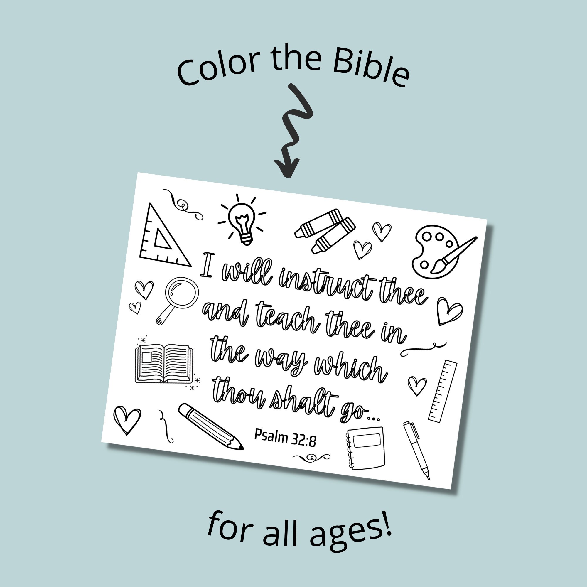Bible Verse Coloring Pages, Color Scripture for All Ages, KJV ...
