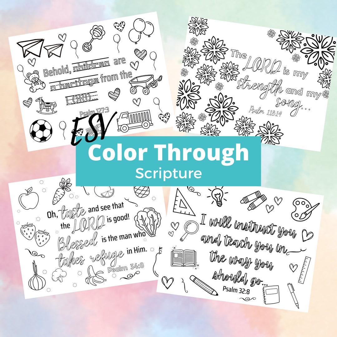 Bible Verse Coloring Pages, Color Scripture for All Ages, ESV ...