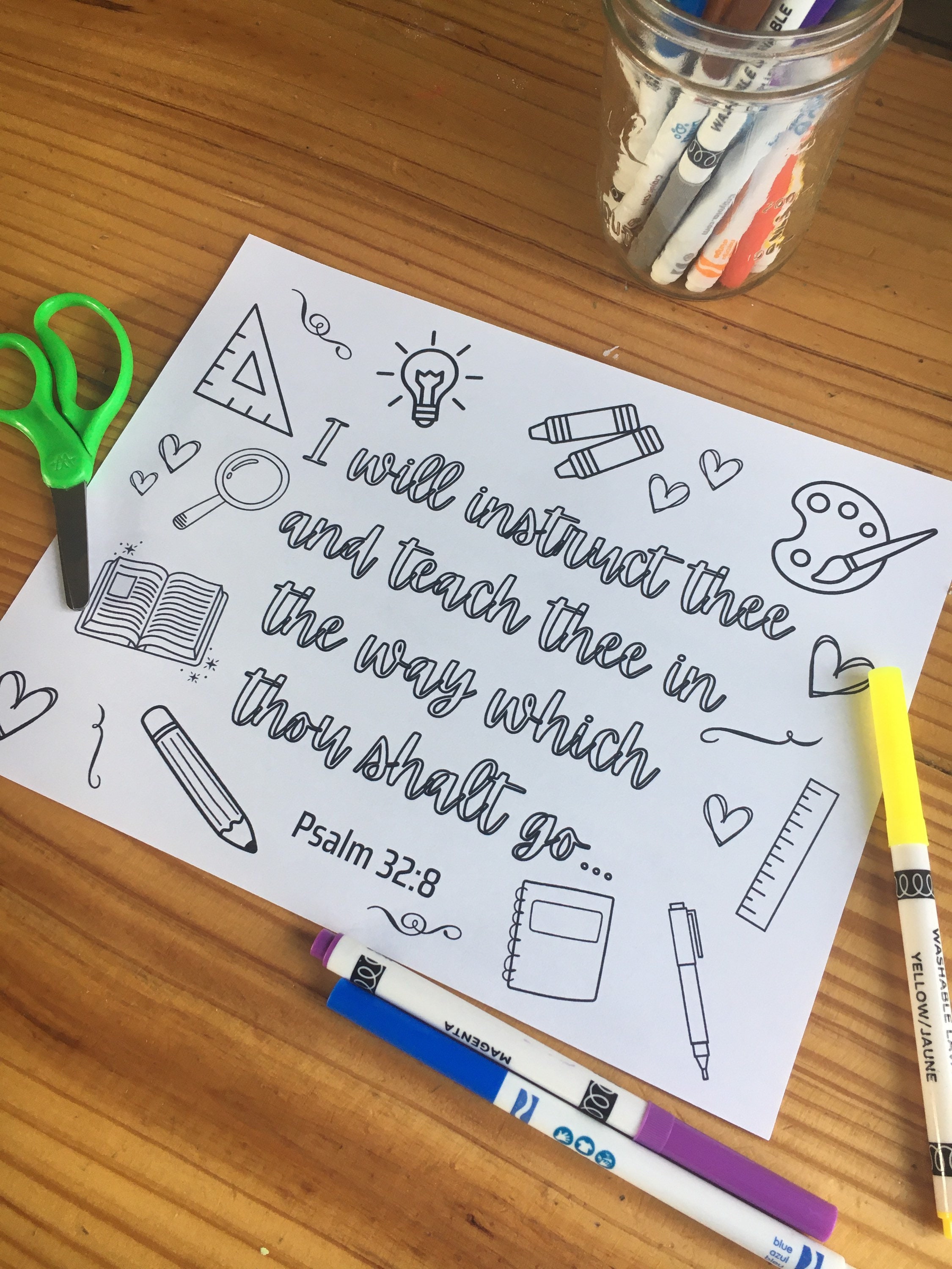 Bible Verse Coloring Pages, Color Scripture for All Ages, KJV ...