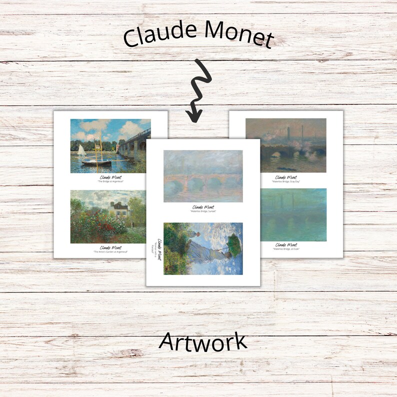 Claude Monet Art Prints for Artist Study, Classical Art for Homeschool ...