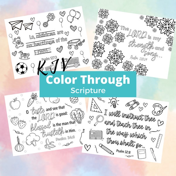 Printable Kjv Coloring Book - Etsy