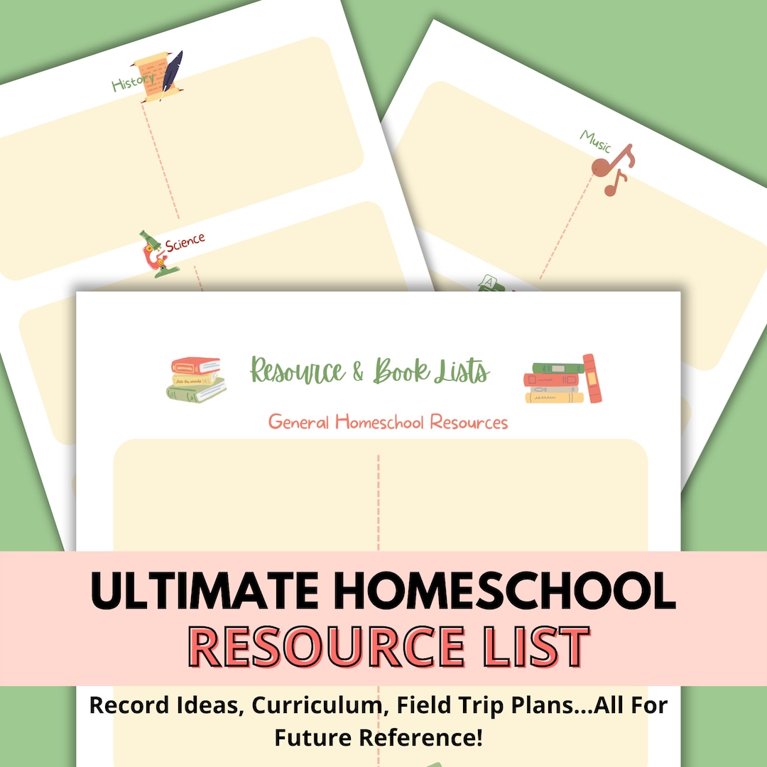 Ultimate Homeschool Resource List, School Organization, Homeschool ...