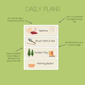 Daily Routine Cards for Children, Home Rhythm, Homeschool Schedule ...