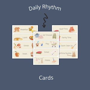 Daily Routine Cards for Children, Canva Template, Customize, Editable ...