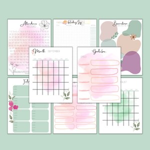 Annual Homeschool Planner and Record Keeper, Printable PDF, Floral, KJV ...